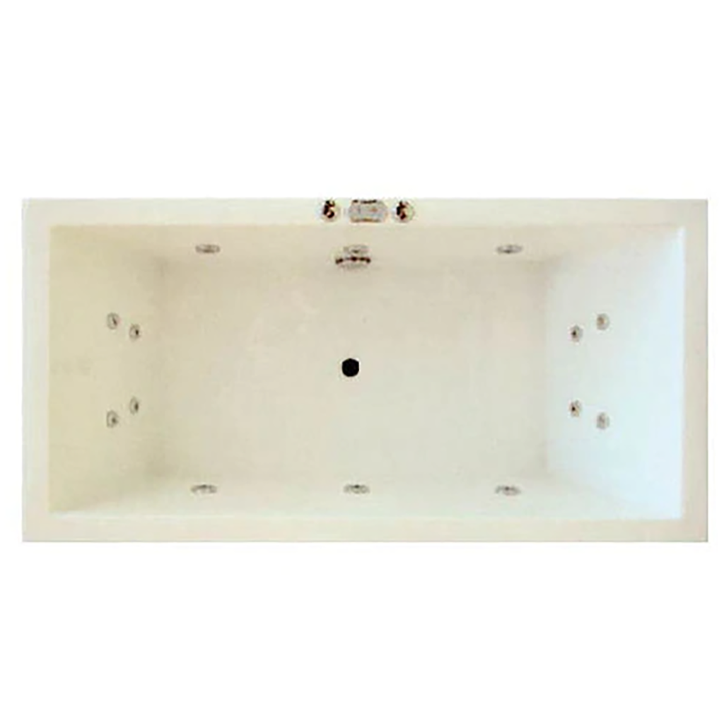 Catolina Square Spa Bath Tub with Pump 150 Litres Gloss White - YT GROUP