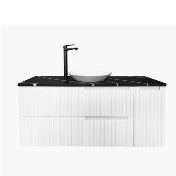 Otti Hampton Mark Ii Matte Black 1500 Wall Hung Vanity /With top - YT GROUP